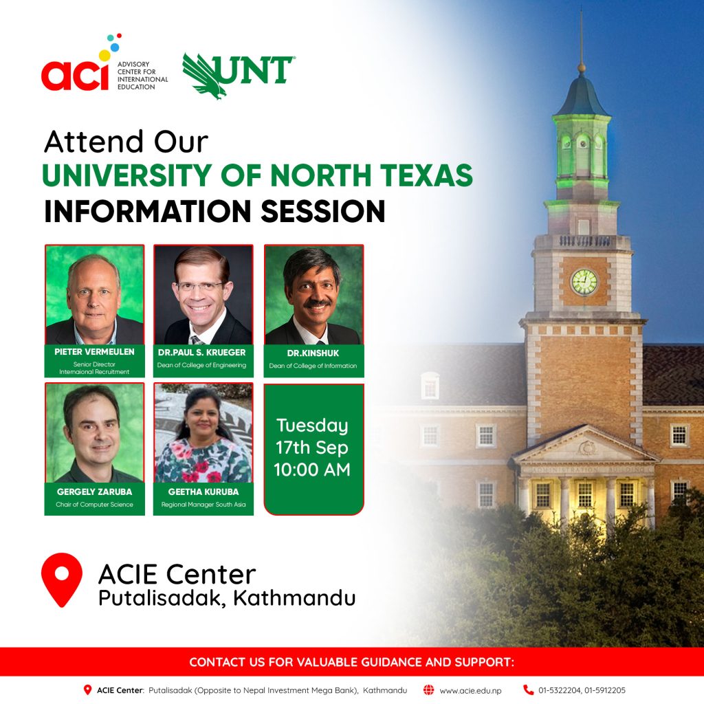 University of North Texas Session – ACIE – Educational Consultancy